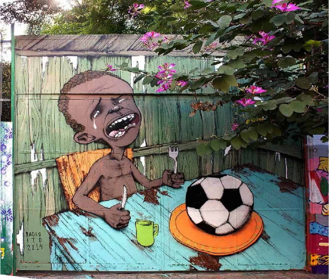 Brazilian street artist creates World Cup's first viral image