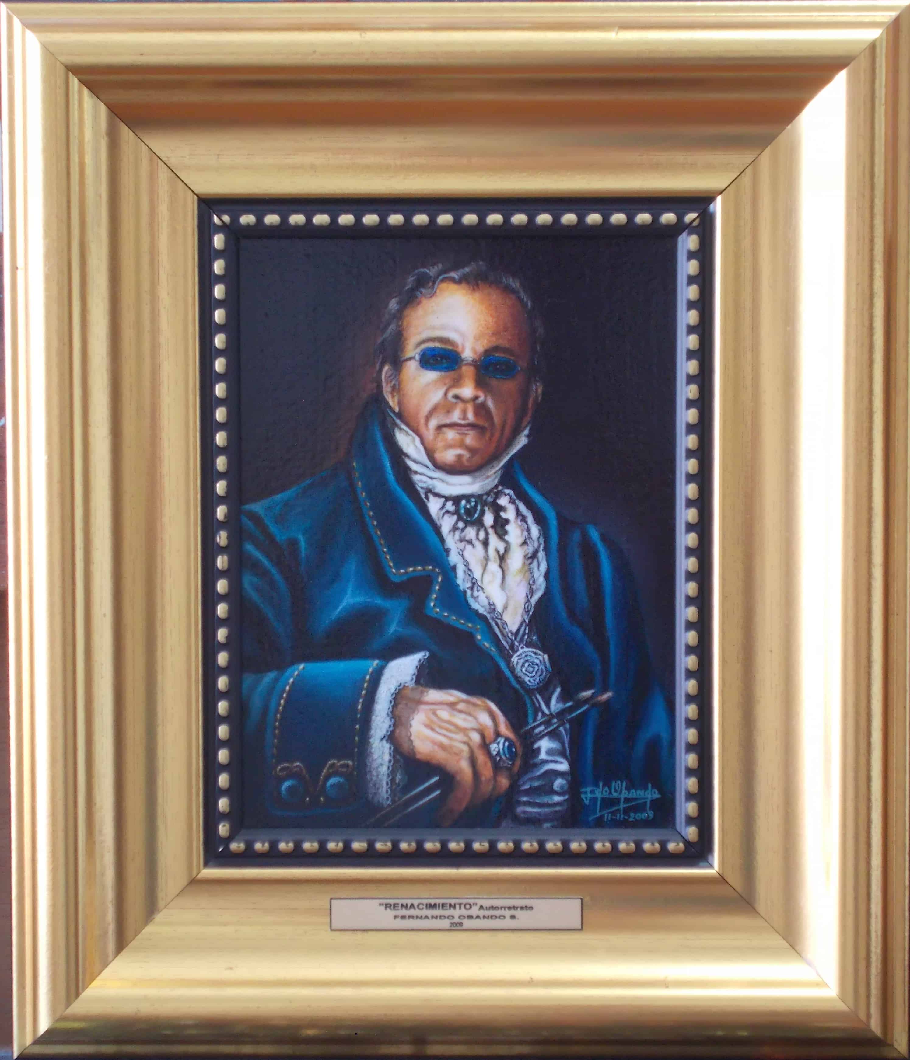 Costa Rican artist paints himself through history