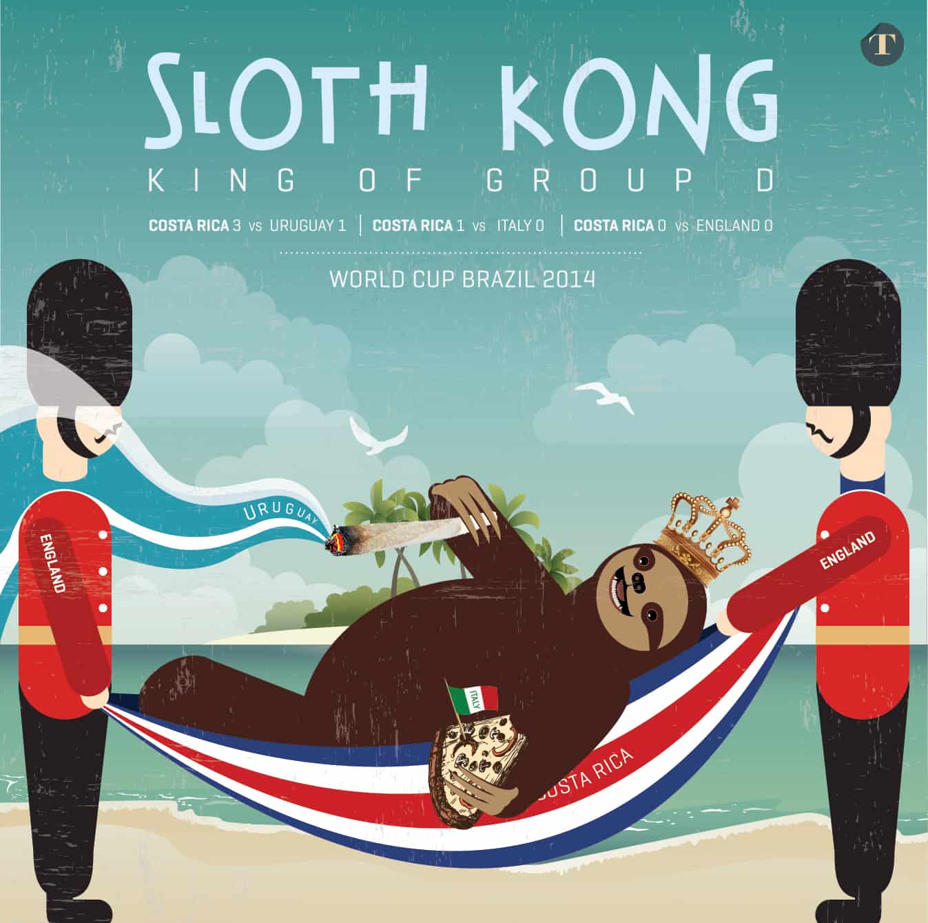 Costa Rica's Sloth Kong responds to #StonerSloth anti-marijuana campaign