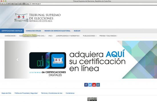 Costa Rica's Civil Registry now issues digital certificates