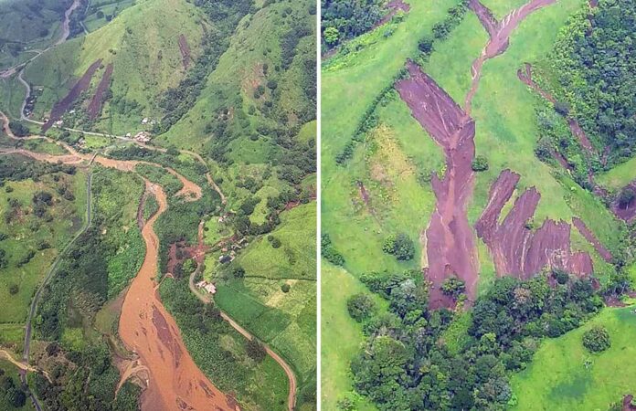 Landslides block roads, damage farms northwest of Costa Rica