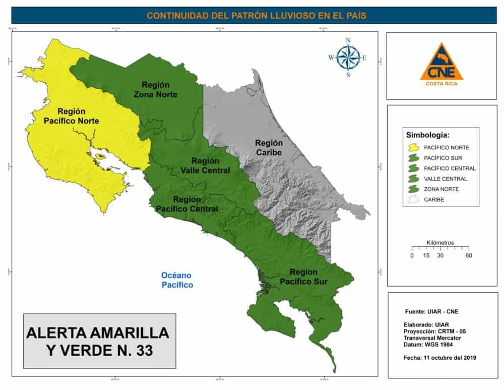 What's the difference between a green alert and a yellow alert in Costa ...