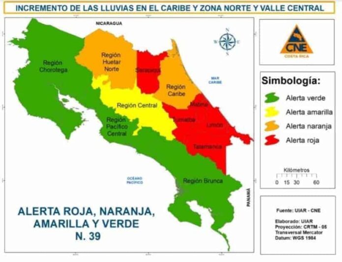 Red alerts issued due to flooding, landslides in Costa Rica : The Tico ...
