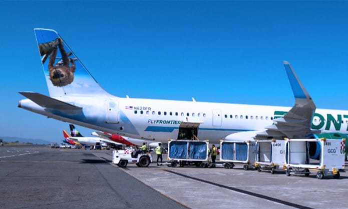 Frontier Jet with Beloved Costa Rican Sloth Lands in San José