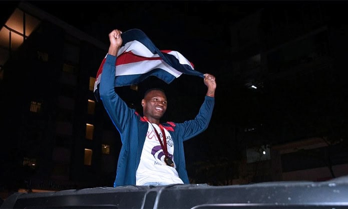 Sherman Guity Returns to Costa Rica as a Hero